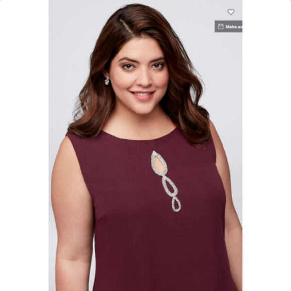 SLYN | Dresses | Slyn 2w Womens Plus Size Dress Crytal Keyhole | Poshmark